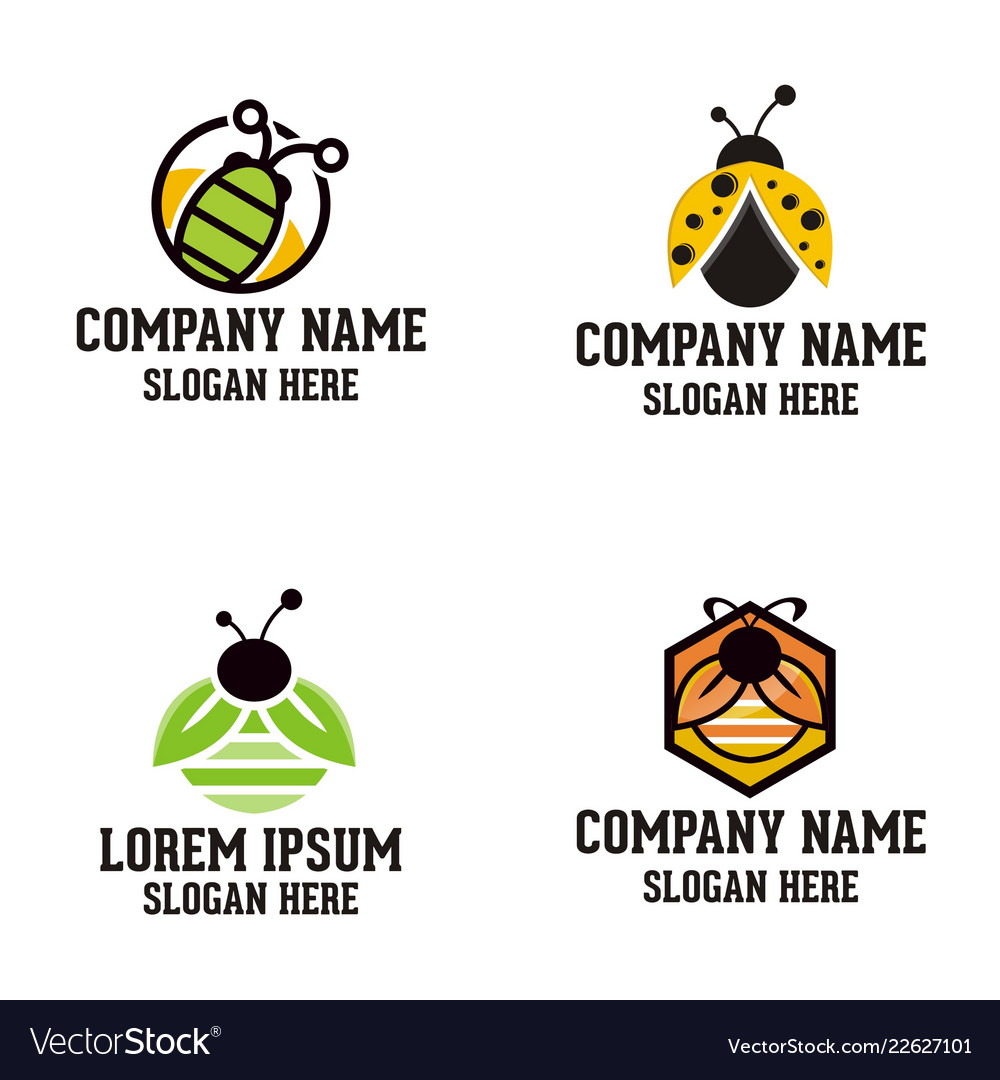 Bug logo design Royalty Free Vector Image - VectorStock