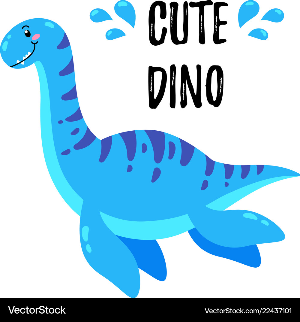 Cartoon cute doodle dinosaur Royalty Free Vector Image