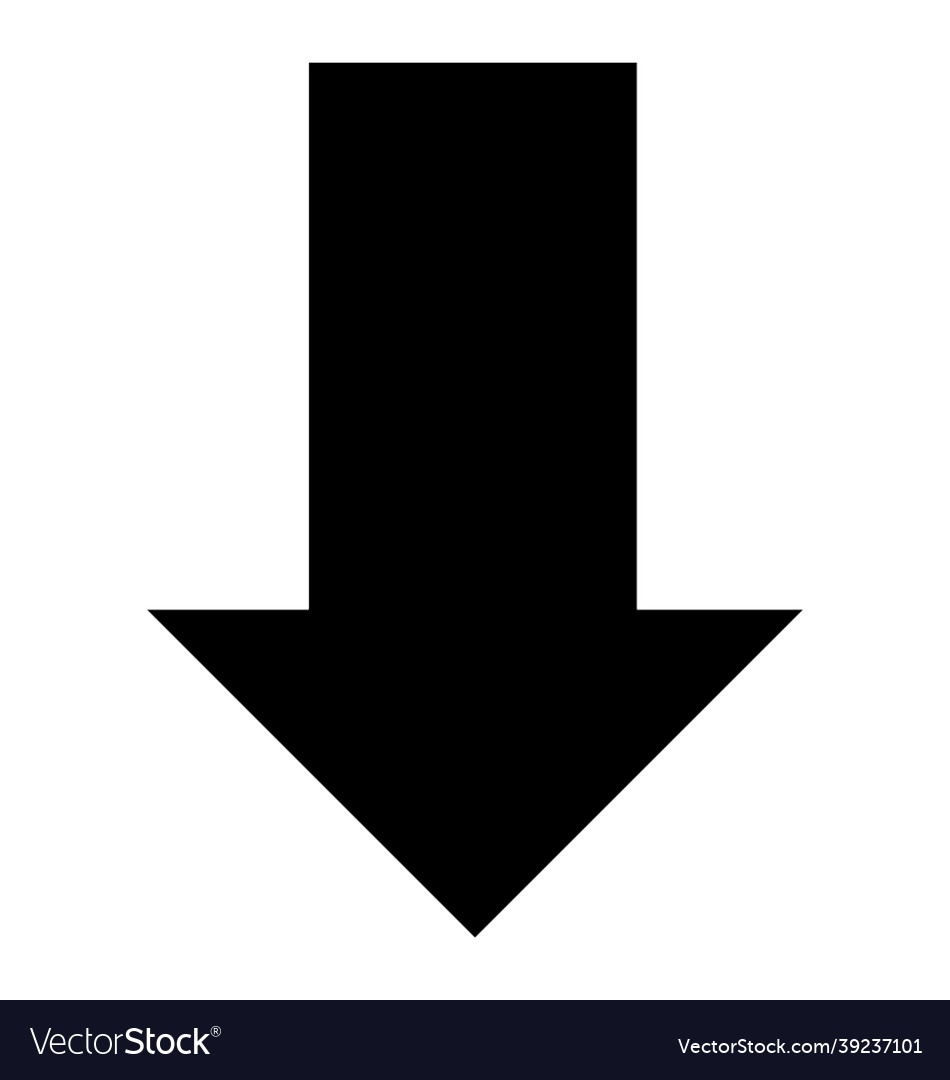 Down arrow Royalty Free Vector Image - VectorStock