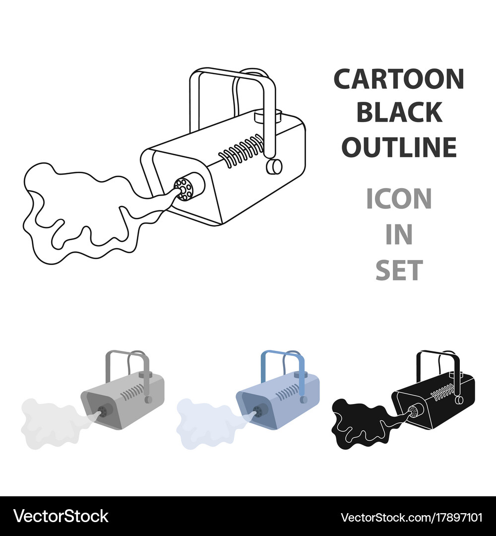 Fog machine icon in cartoon style isolated on Vector Image
