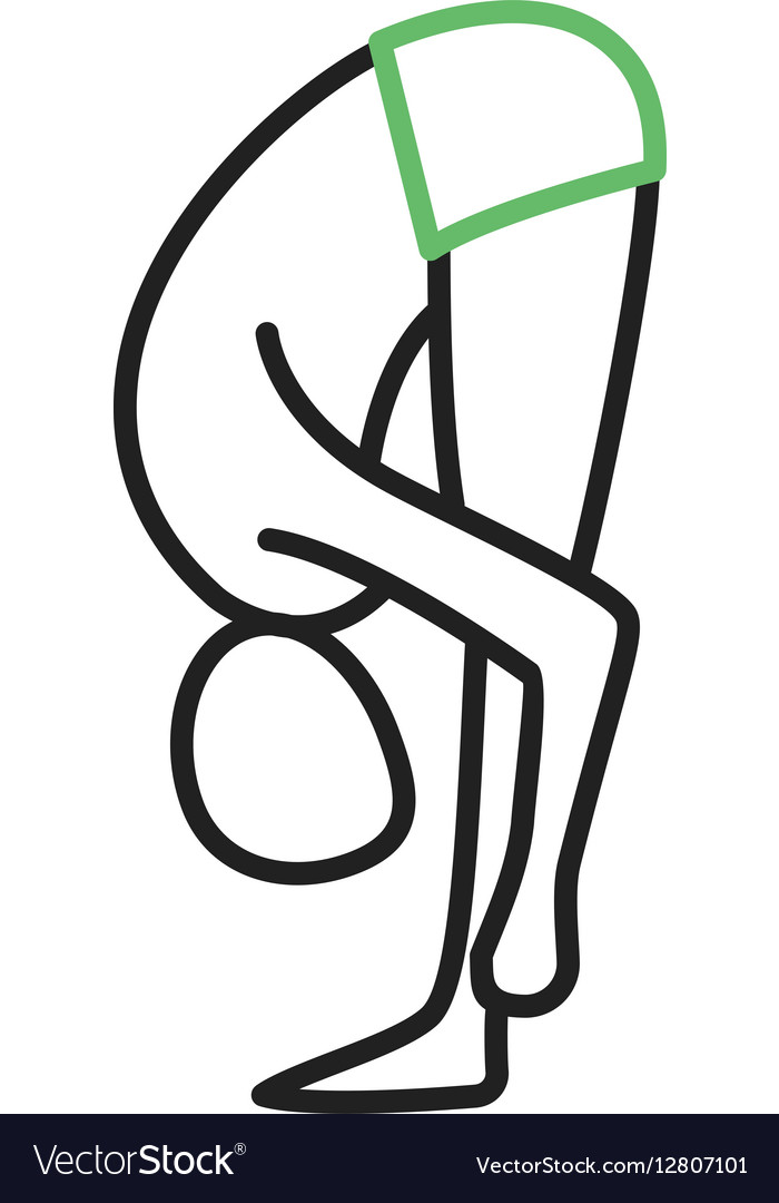 Forward bend pose Royalty Free Vector Image - VectorStock