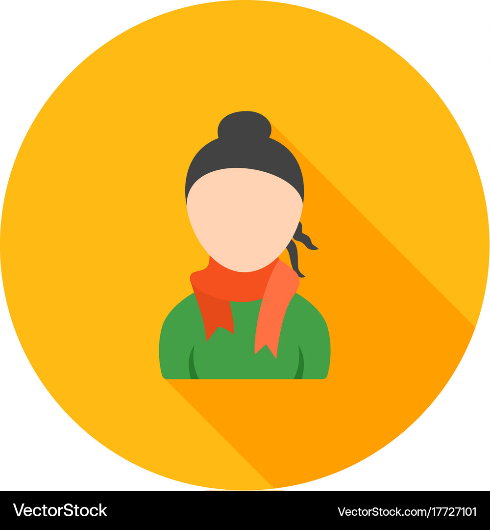 Girl in scarf Royalty Free Vector Image - VectorStock