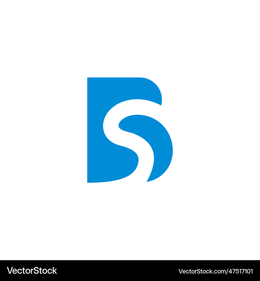 Letter bs water motion symbol logo Royalty Free Vector Image