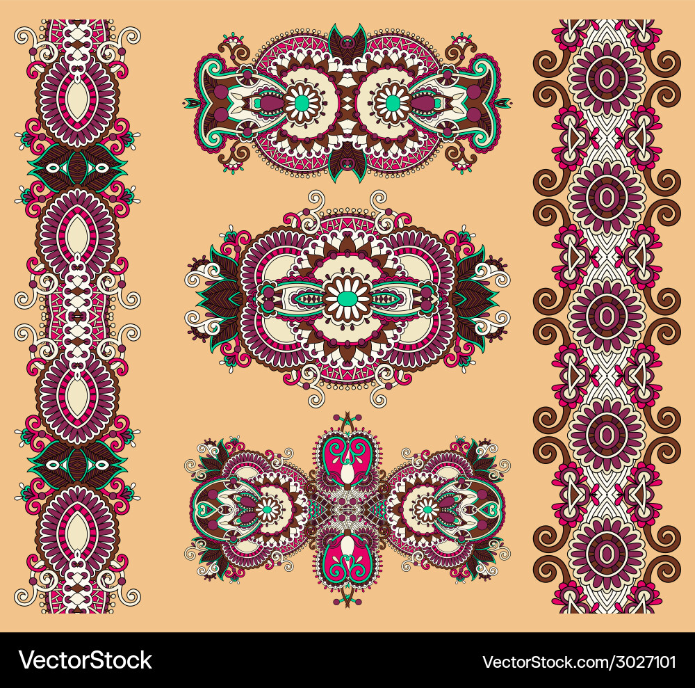 Ornamental floral adornment Royalty Free Vector Image
