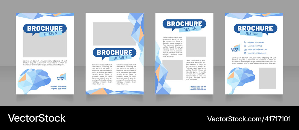 Psychological consultation blank brochure design Vector Image