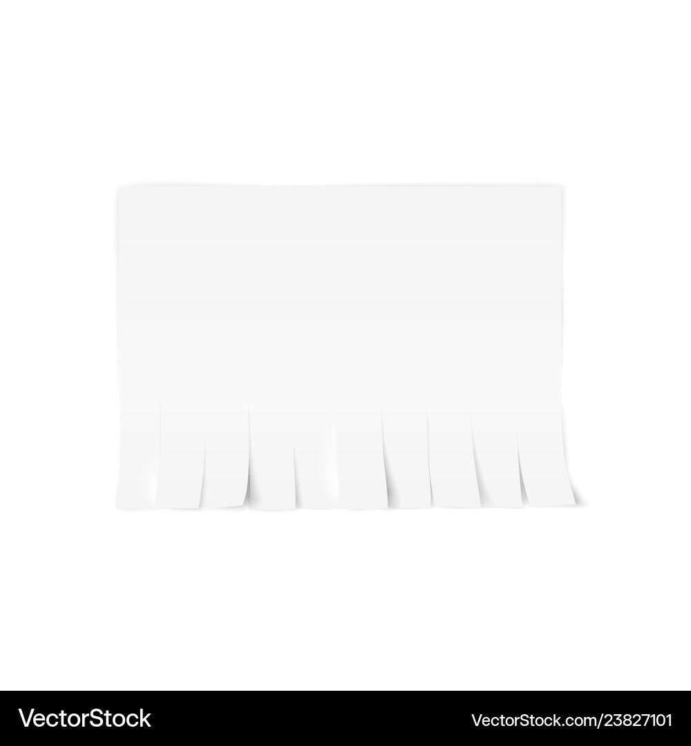 Tear-off paper template white advertisement paper Vector Image