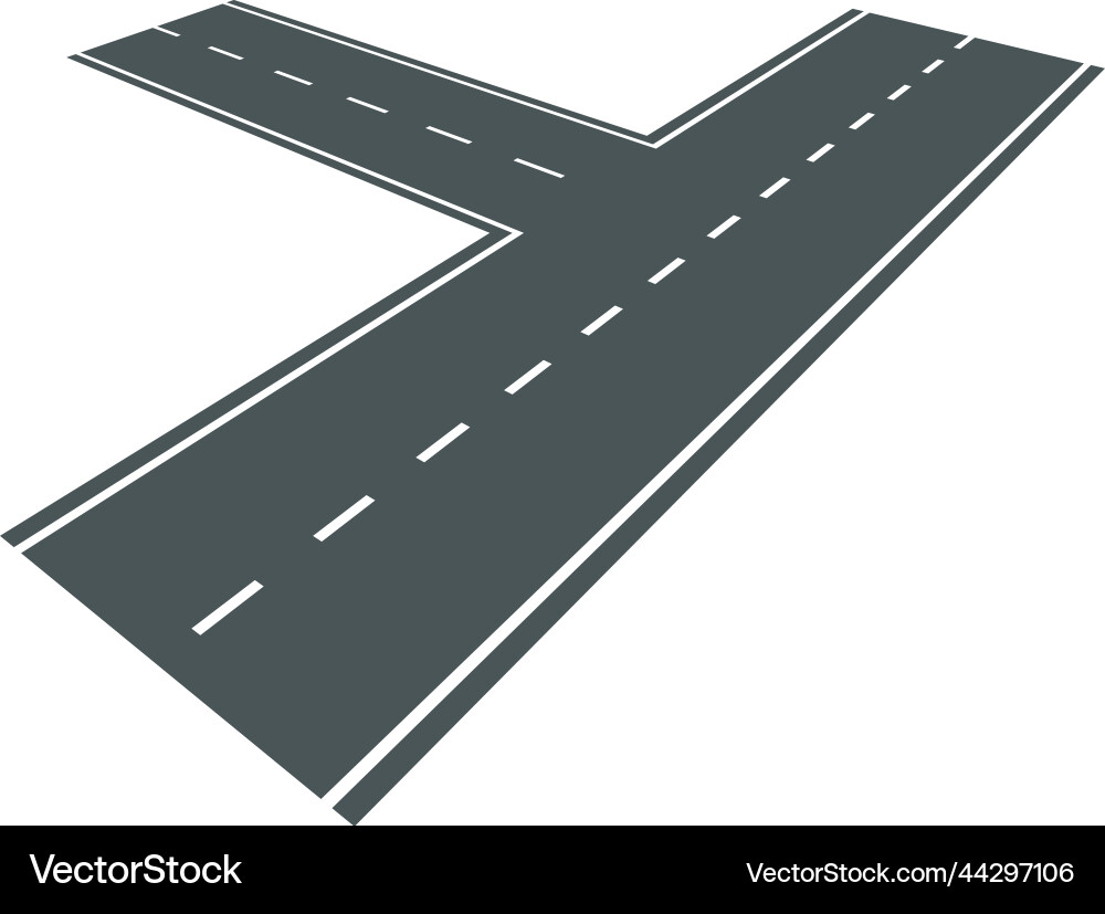 Asphalt street road in perspective highway path Vector Image
