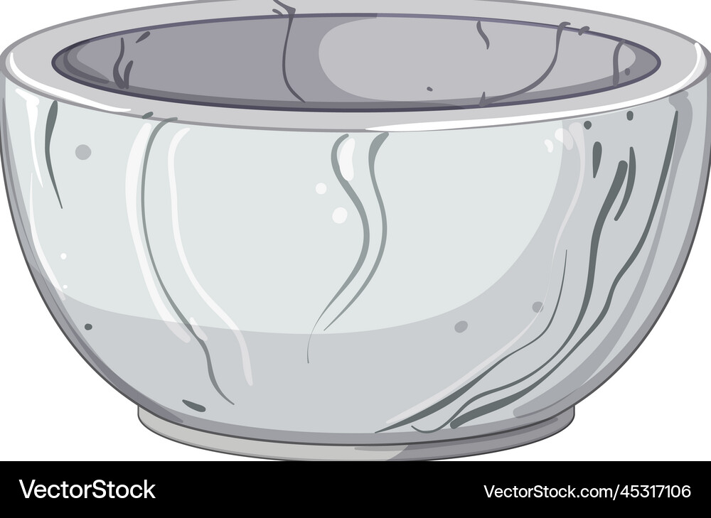 Decoration marble bowl cartoon Royalty Free Vector Image
