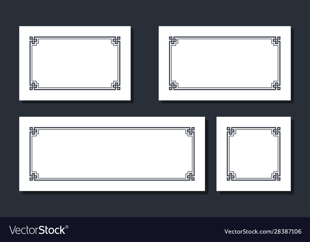 Decorative borders and frames flat Royalty Free Vector Image