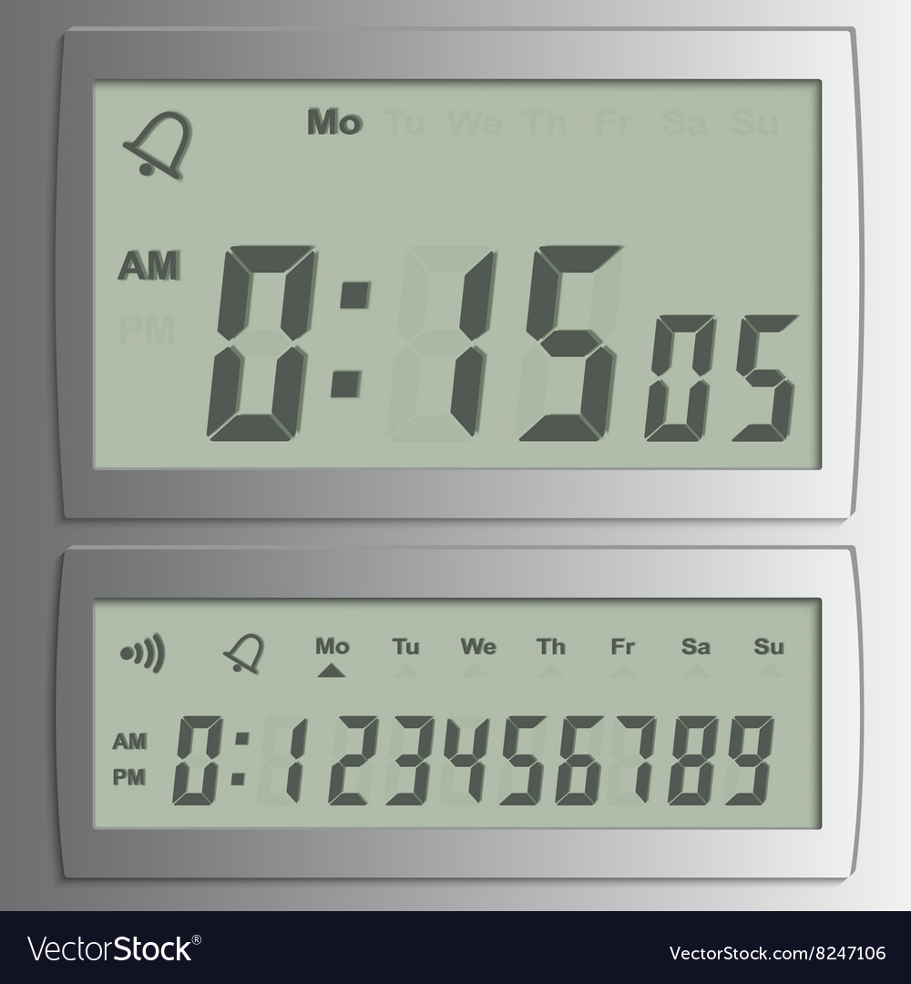 Digital numbers Royalty Free Vector Image - VectorStock
