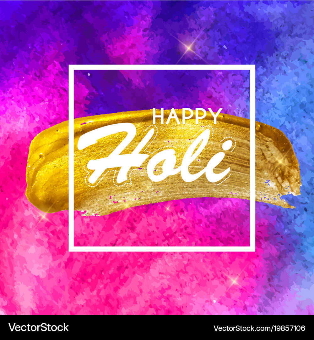 Happy holi abstract colorful background Royalty Free Vector