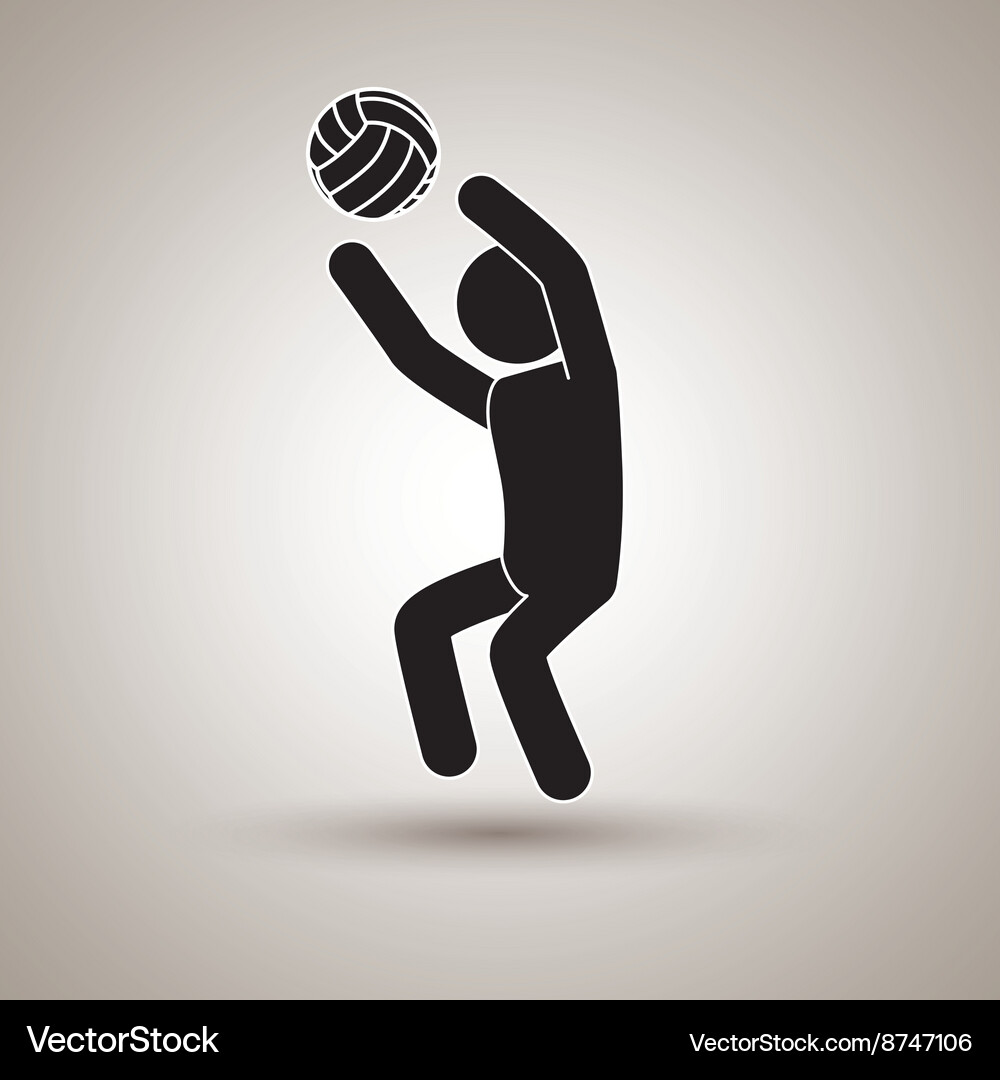 Volleyball player design Royalty Free Vector Image