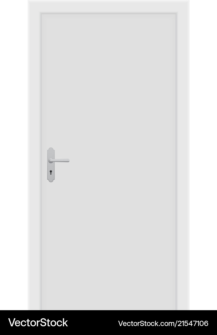 White door interior design Royalty Free Vector Image