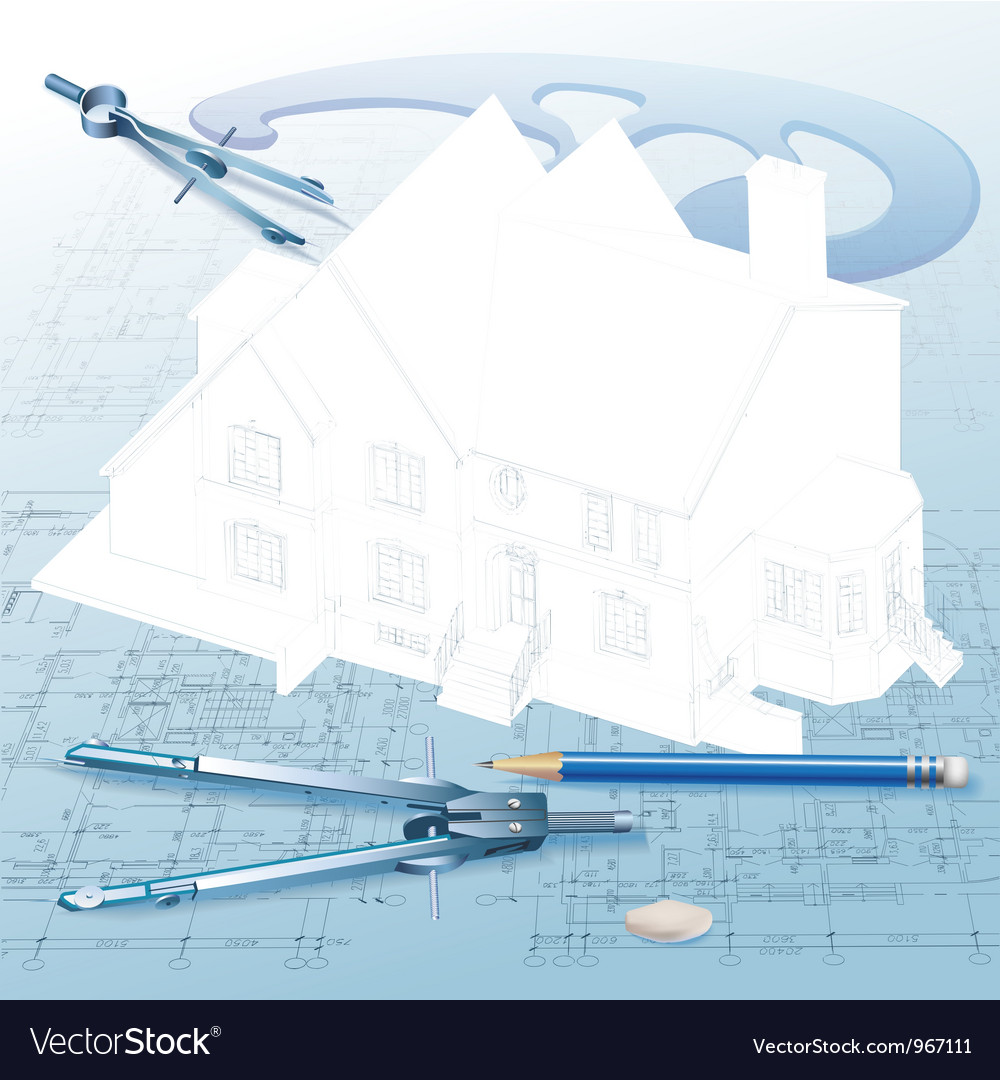 Architecture Plans Royalty Free Vector Image - VectorStock