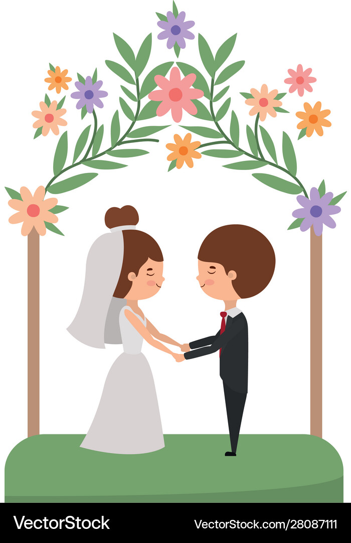 Couple bride and groom avatar design Royalty Free Vector
