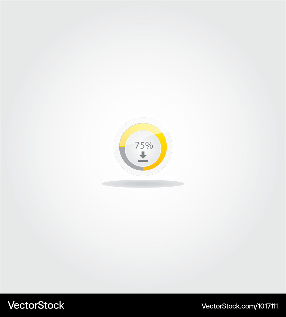 Download icon with preloader Royalty Free Vector Image