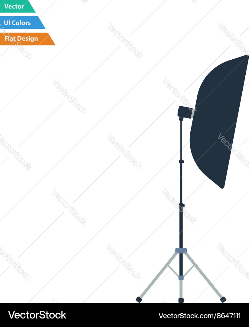 Flat design icon of softbox light in ui colors Vector Image