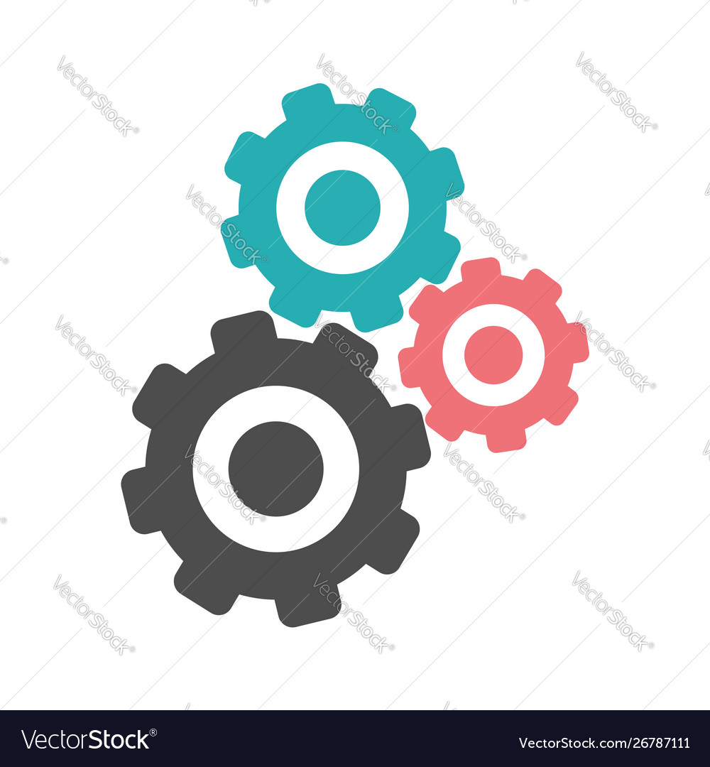 Gear icon template Royalty Free Vector Image - VectorStock