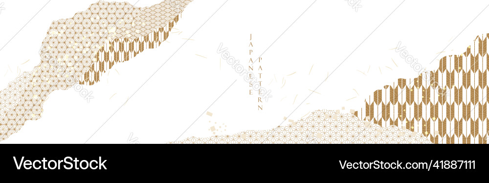 Japanese background with abstract art decoration Vector Image