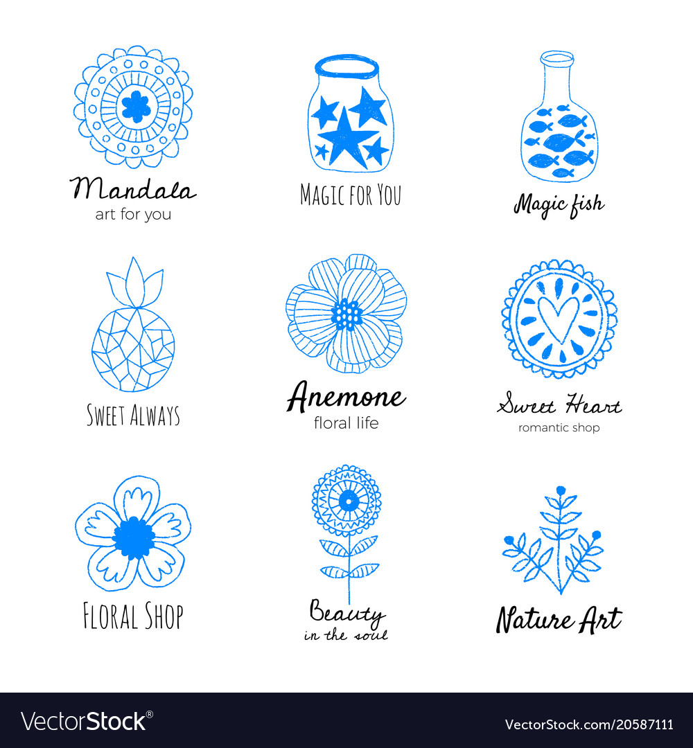 Logo collection Royalty Free Vector Image - VectorStock