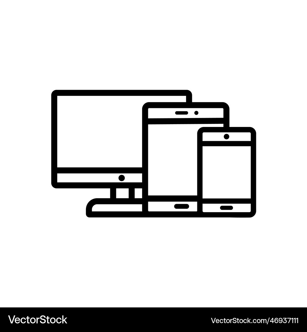 Mobile device line icon symbol in trendy Vector Image
