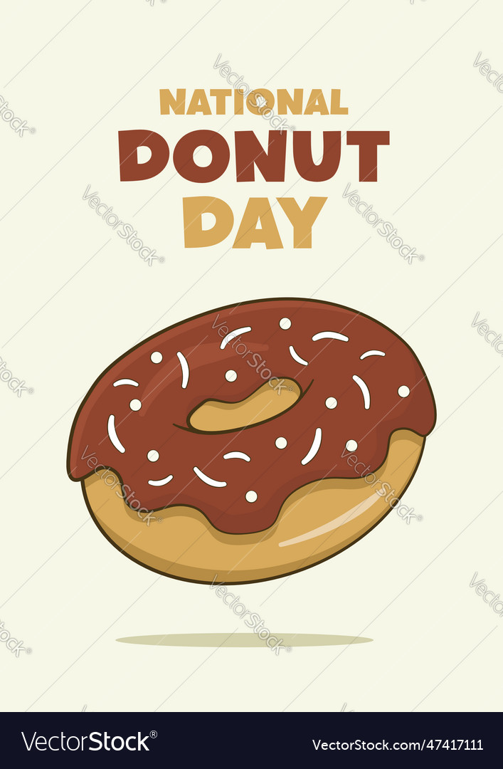 National donut day poster concept Royalty Free Vector Image