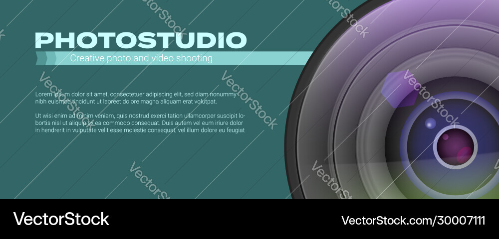Photo studio logo and business card template Vector Image