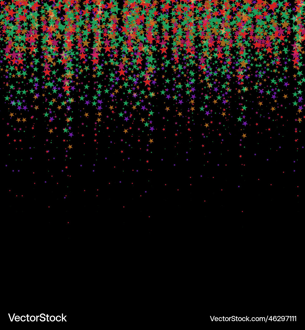 Rain of colored stars confetti Royalty Free Vector Image