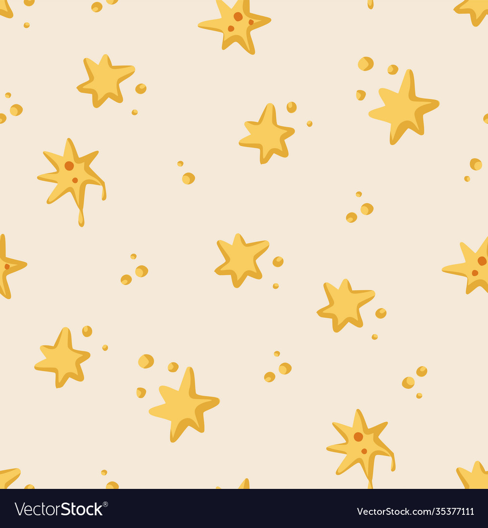 Stars seamless pattern Royalty Free Vector Image