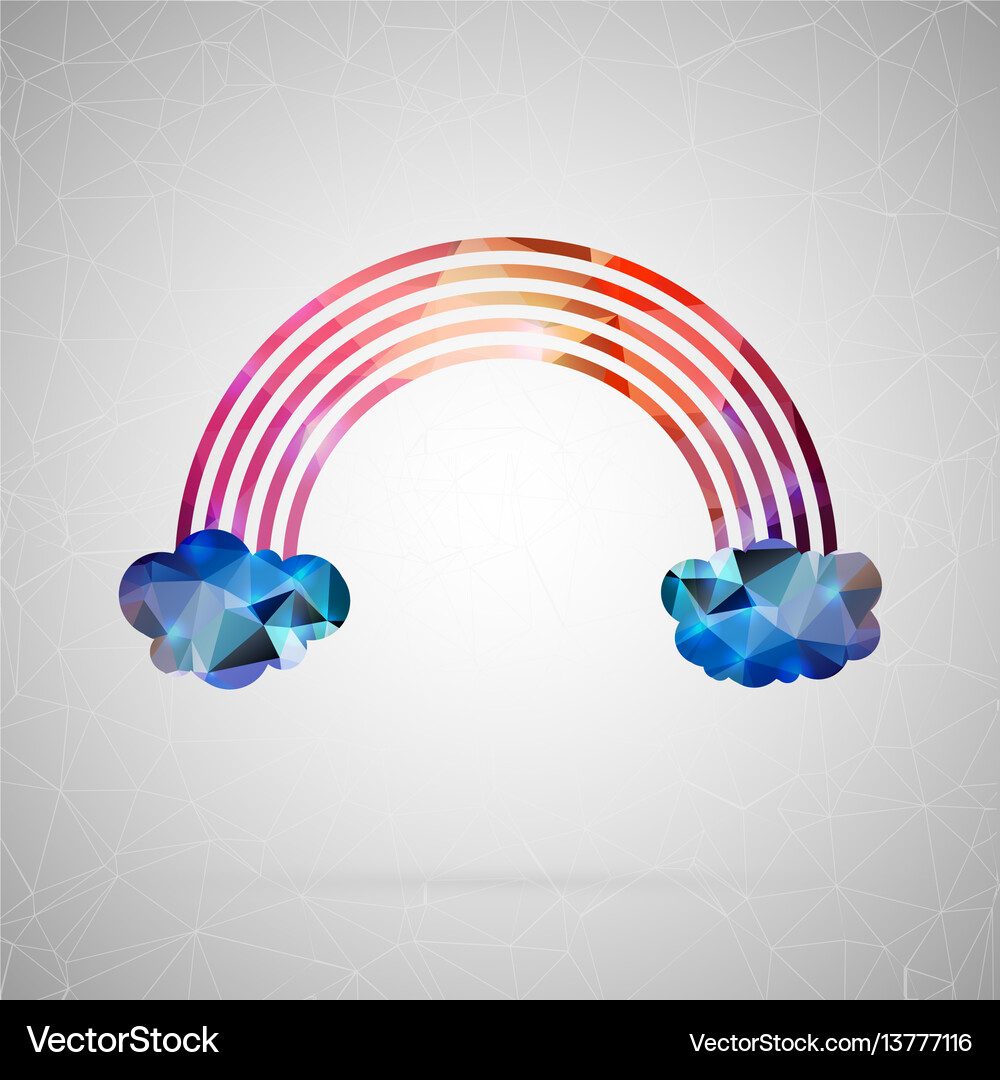 Abstract creative concept icon of rainbow Vector Image