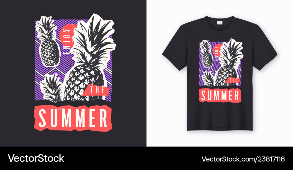 Enjoy the summer stylish graphic tee design Vector Image