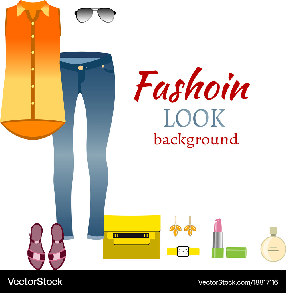 Fashion look background Royalty Free Vector Image