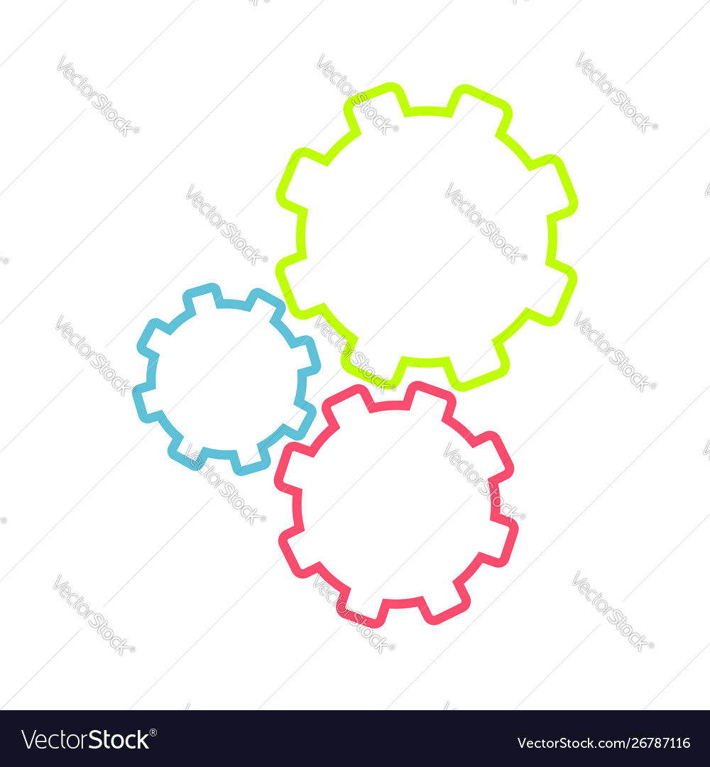 Gear icon template Royalty Free Vector Image - VectorStock