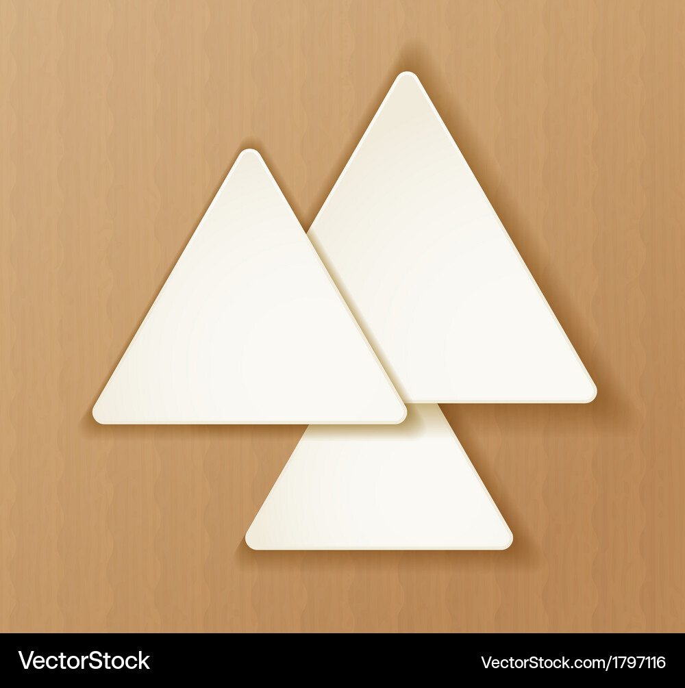 Paper banners on the cardboard background Vector Image
