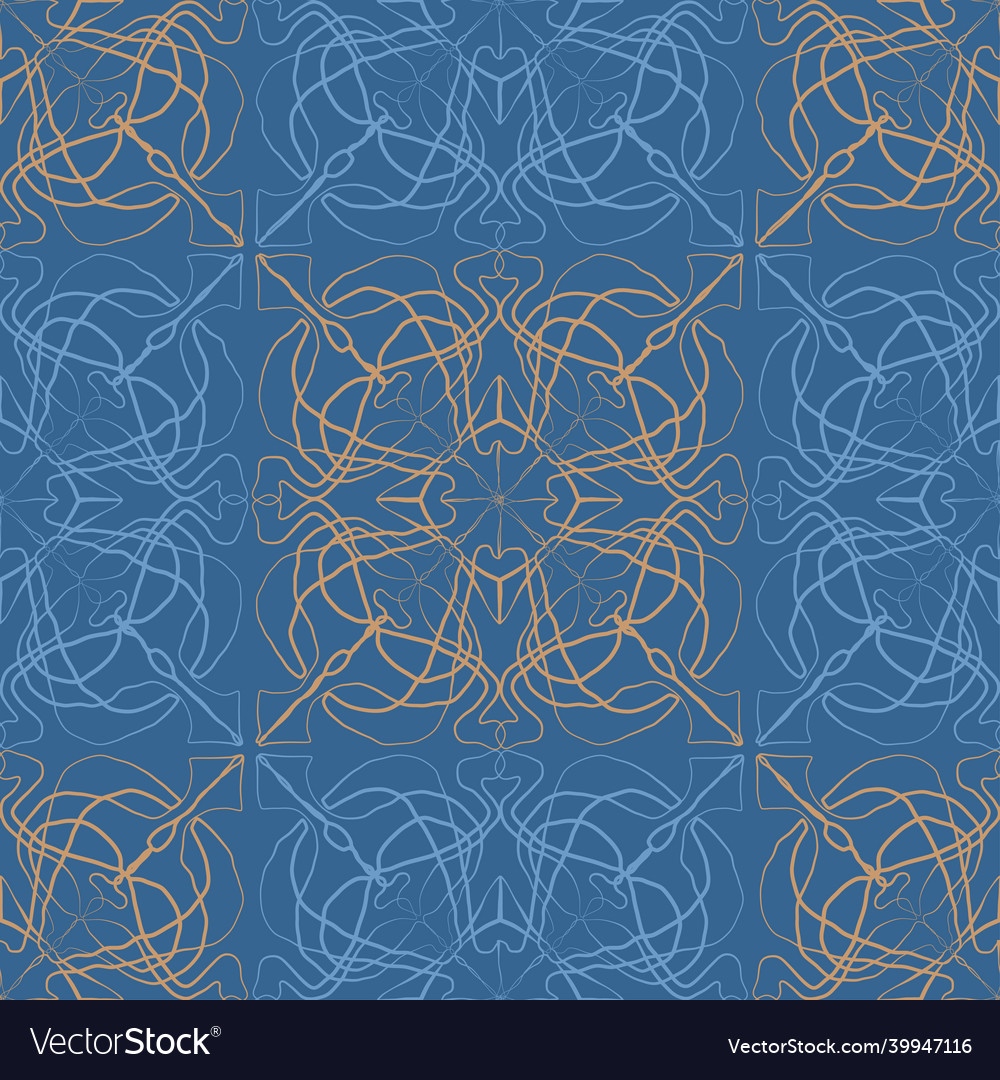 Seamless pattern of outline drawings decorative Vector Image
