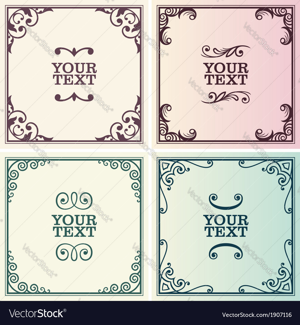 Set frames Royalty Free Vector Image - VectorStock