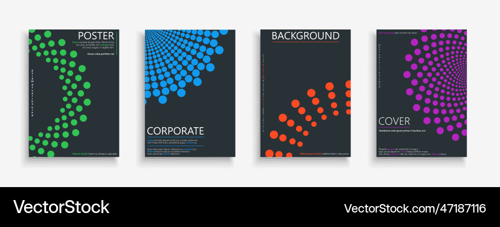 Set of abstract creative color covers templates Vector Image