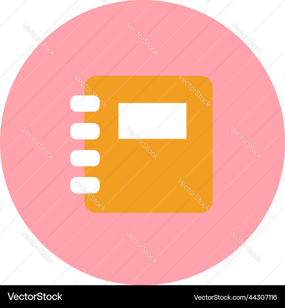 Yellow education sketchbook on a white background Vector Image