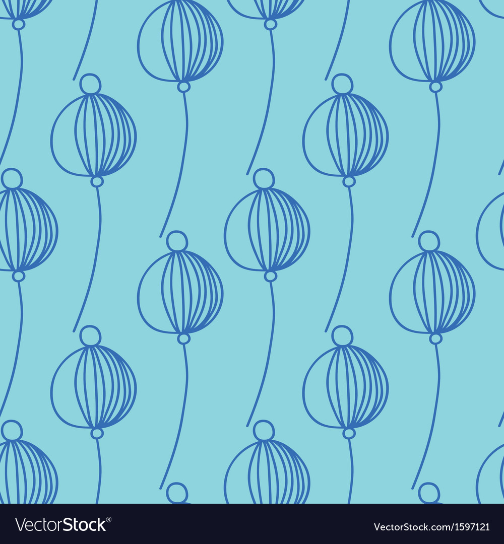 Blue decoration floral pattern Royalty Free Vector Image