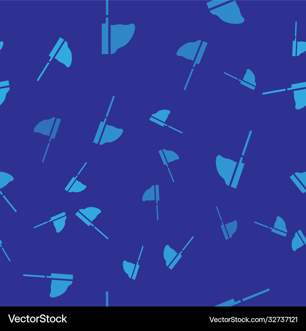 Blue fishing net with fish icon isolated seamless Vector Image