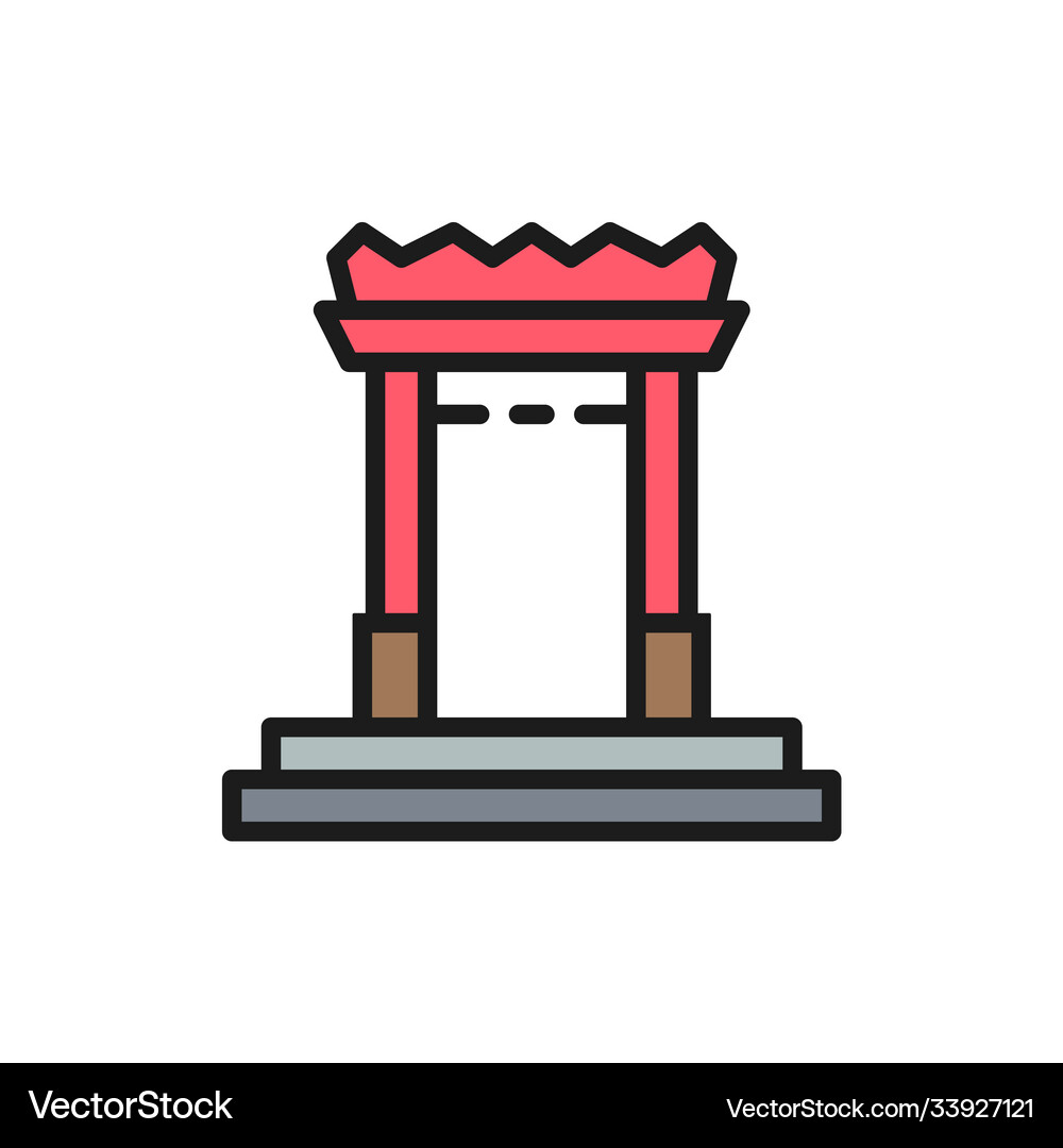 China gate in chinatown bangkok thailand flat Vector Image