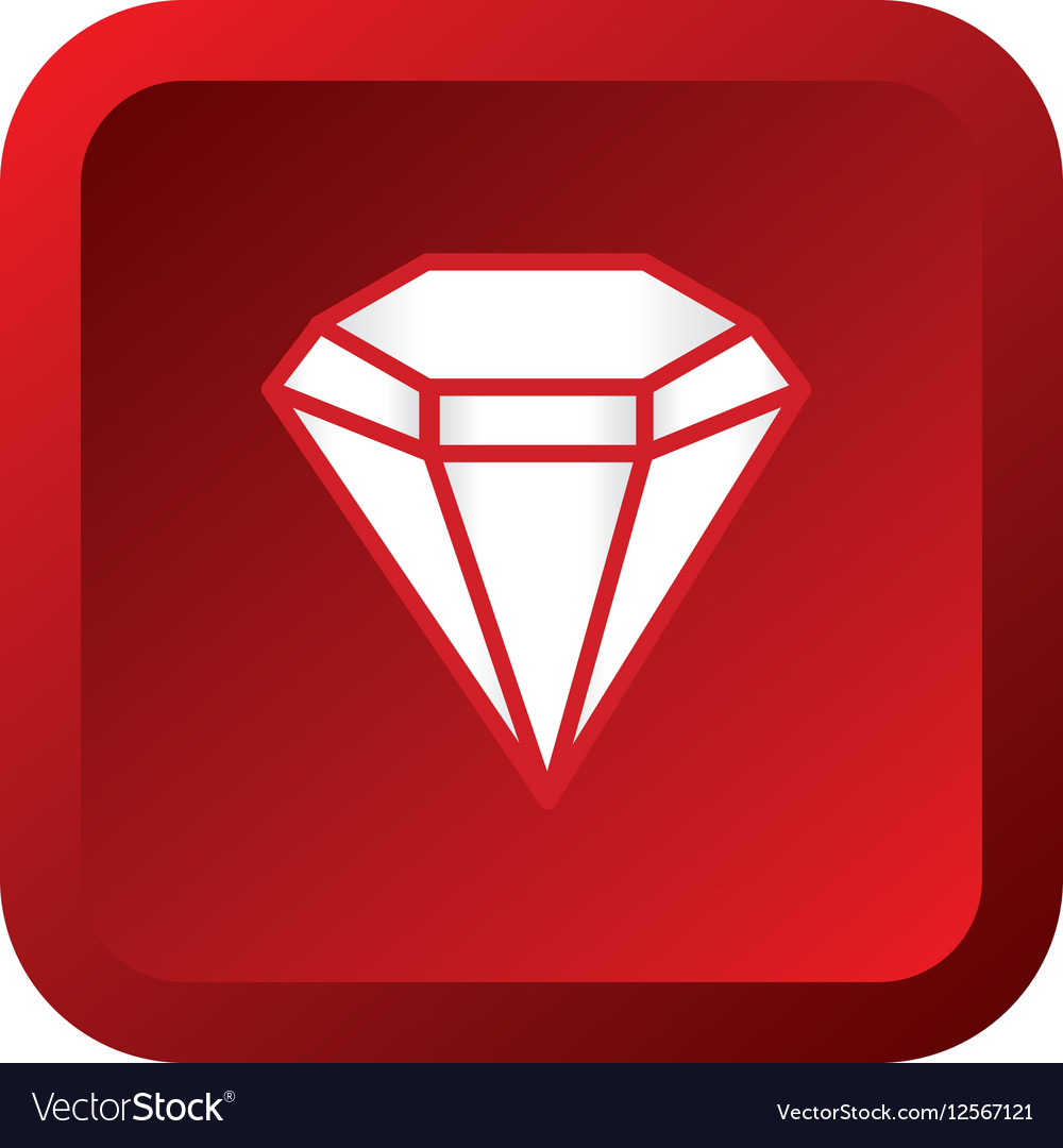 Diamond gem isolated icon Royalty Free Vector Image