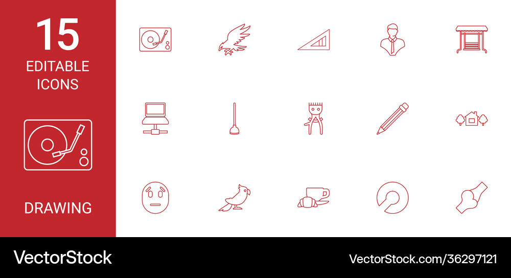 Icons zeichnen Lizenzfreies Vektorbild - VectorStock