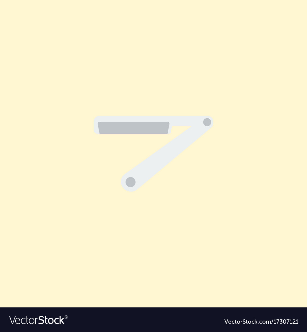 Flat icon straight razor element Royalty Free Vector Image