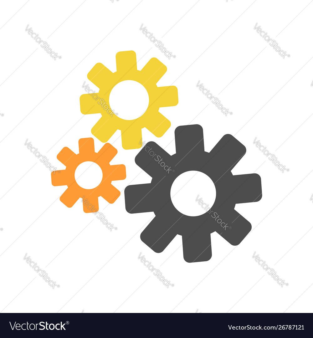 Gear icon template Royalty Free Vector Image - VectorStock