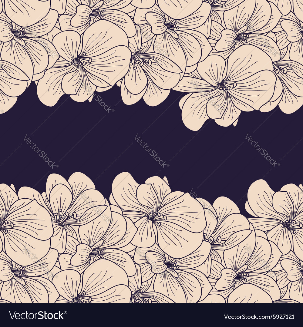 Geranium flowers background with copyspace Vector Image