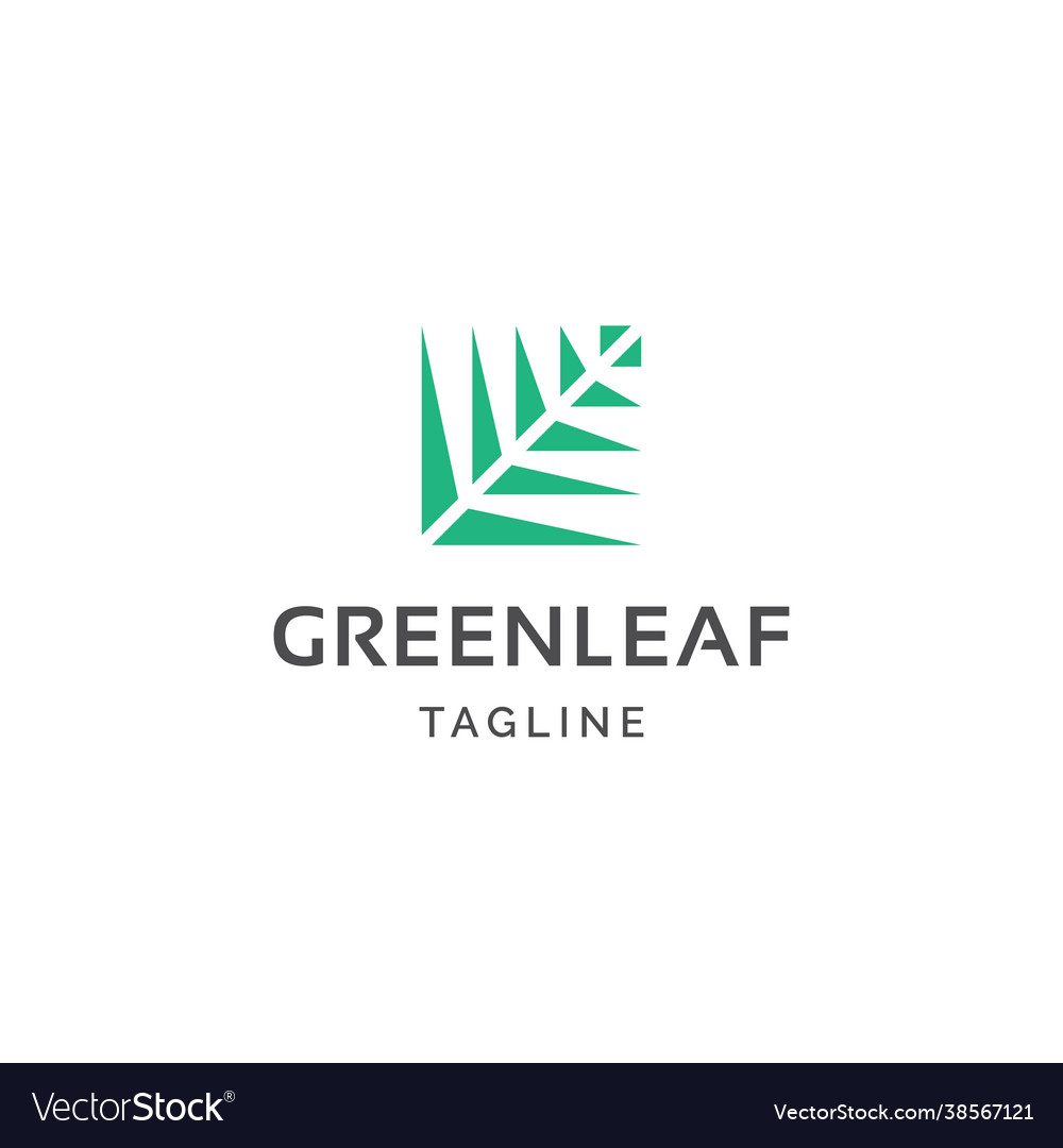 Green leaf logo design Royalty Free Vector Image