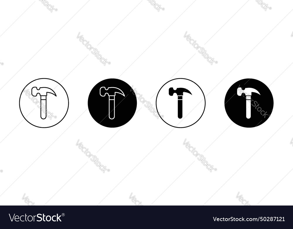 Hammer icon Royalty Free Vector Image - VectorStock