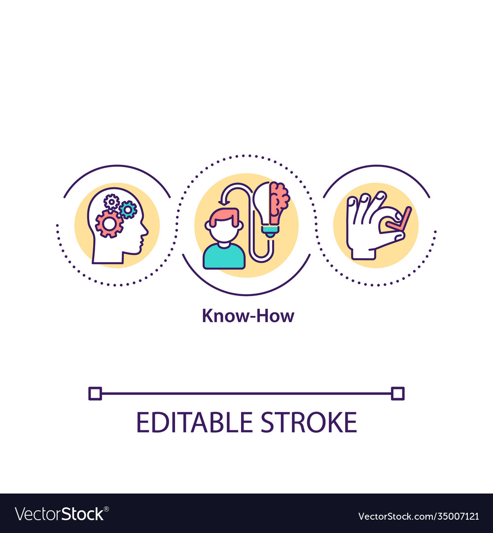 Know how concept icon Royalty Free Vector Image