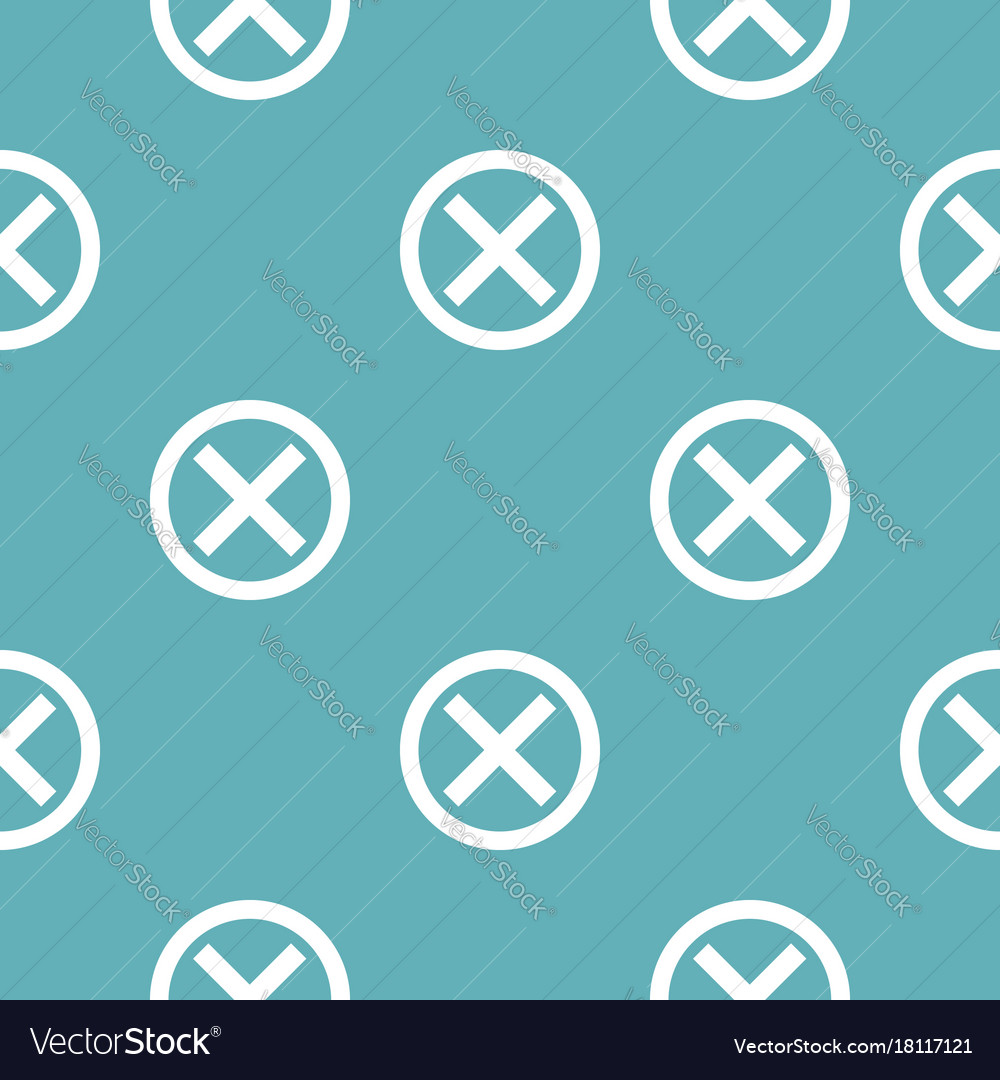 No sign pattern seamless blue Royalty Free Vector Image
